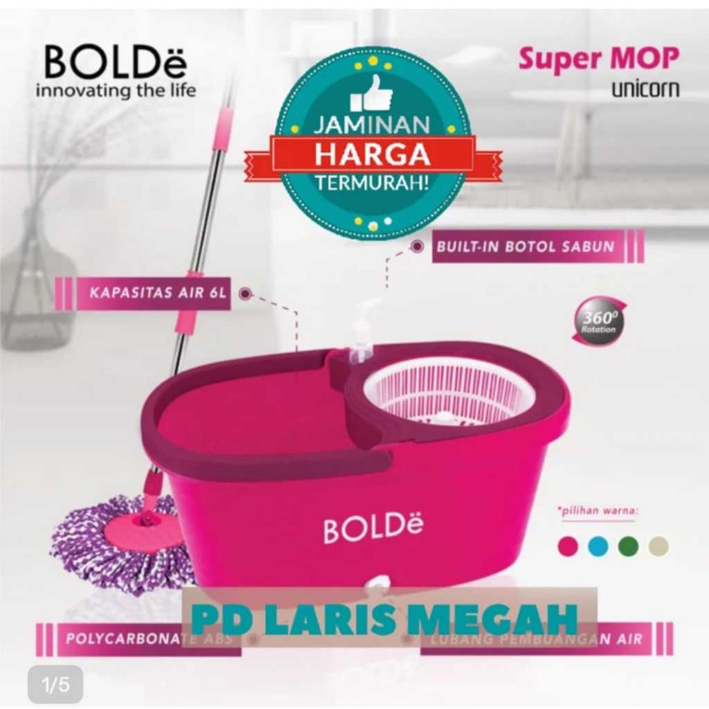 Jual SUPER MOP BOLDE UNICORN / PENGEPEL LANTAI +TEMPAT PERAS / ALAT PEL ...