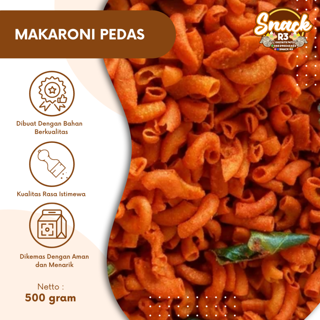 Jual Makaroni Pedas Banyak Varian Rasa Renyah Toping Makan Makanan ...