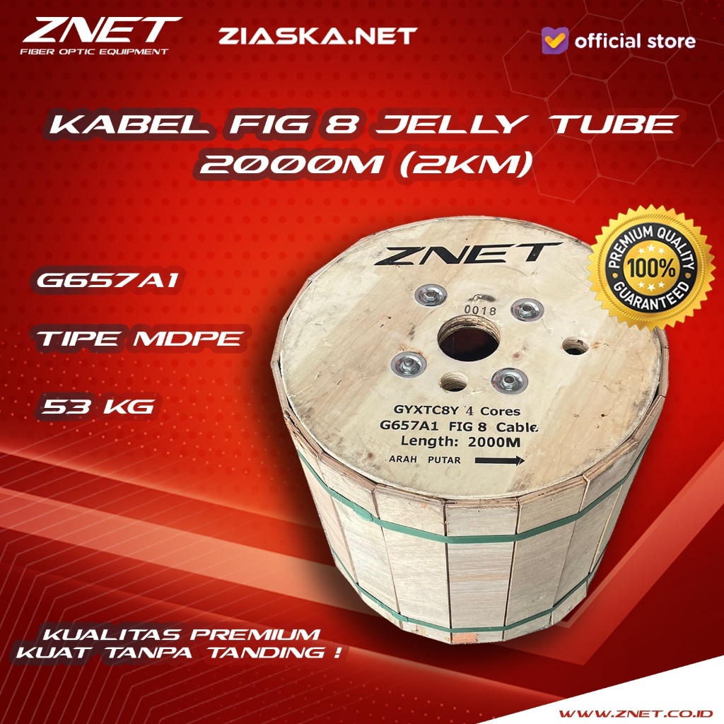 Jual KABEL FIBER OPTIC FIG 8 4 CORE 2000 M METER 2 KM KU MINI JELLY ...