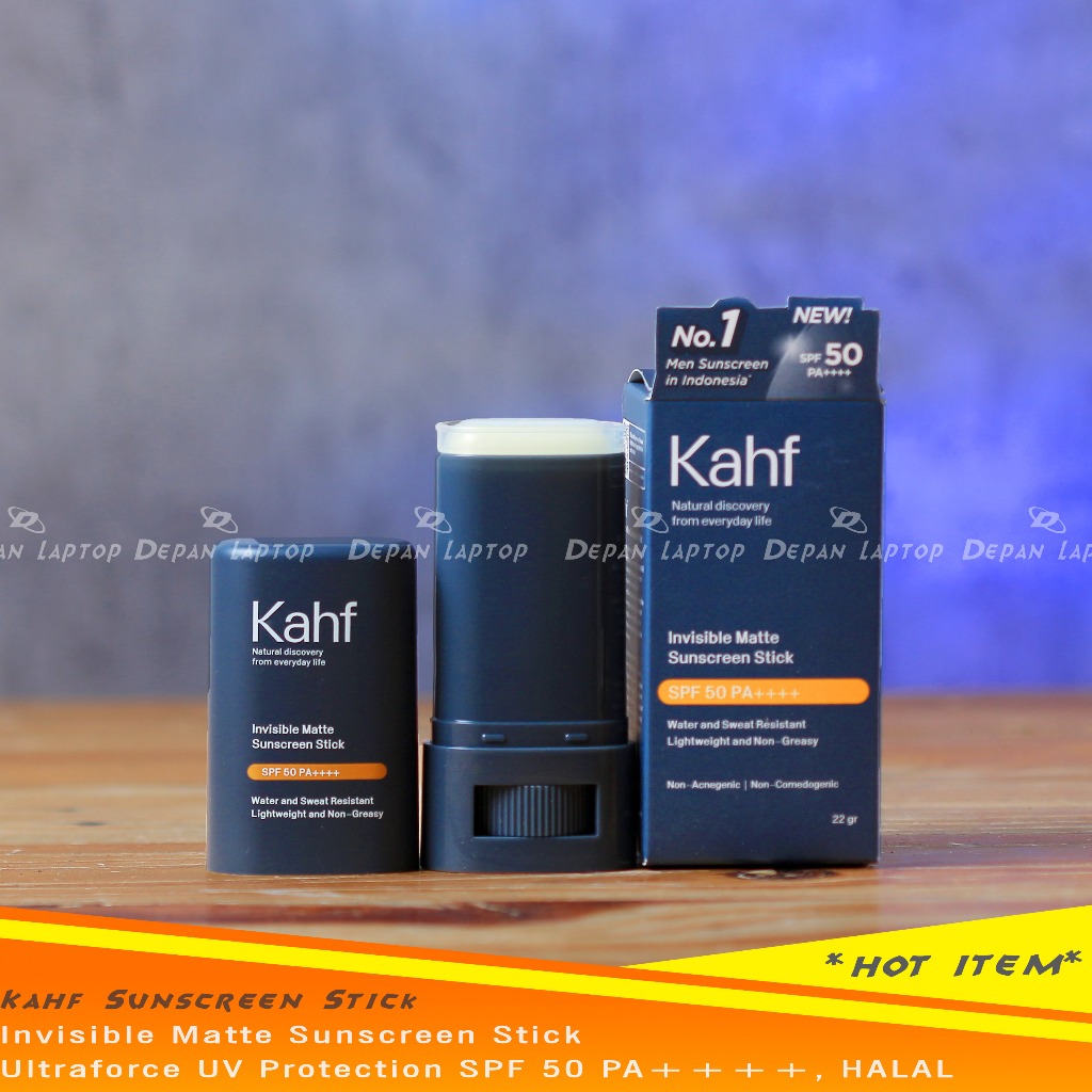 Jual Kahf Sunscreen wajah pria Invisible Matte Sun screen Stick SPF 50 ...