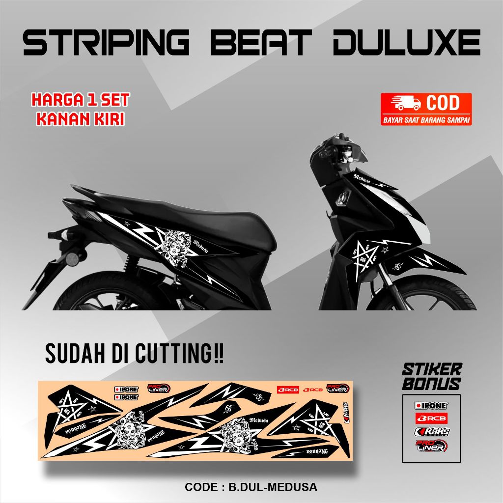 Jual STRIPING BEAT NEW DULUXE MEDUSA / STRIPING BEAT STREET / STIKER ...