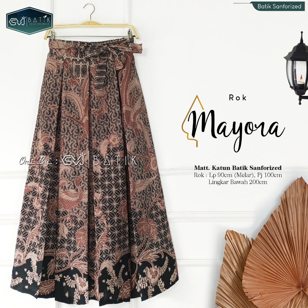 Jual Rok batik wanita terbaru 2024 bawahan batik kondangan kerja kantor katun model payung klok ...