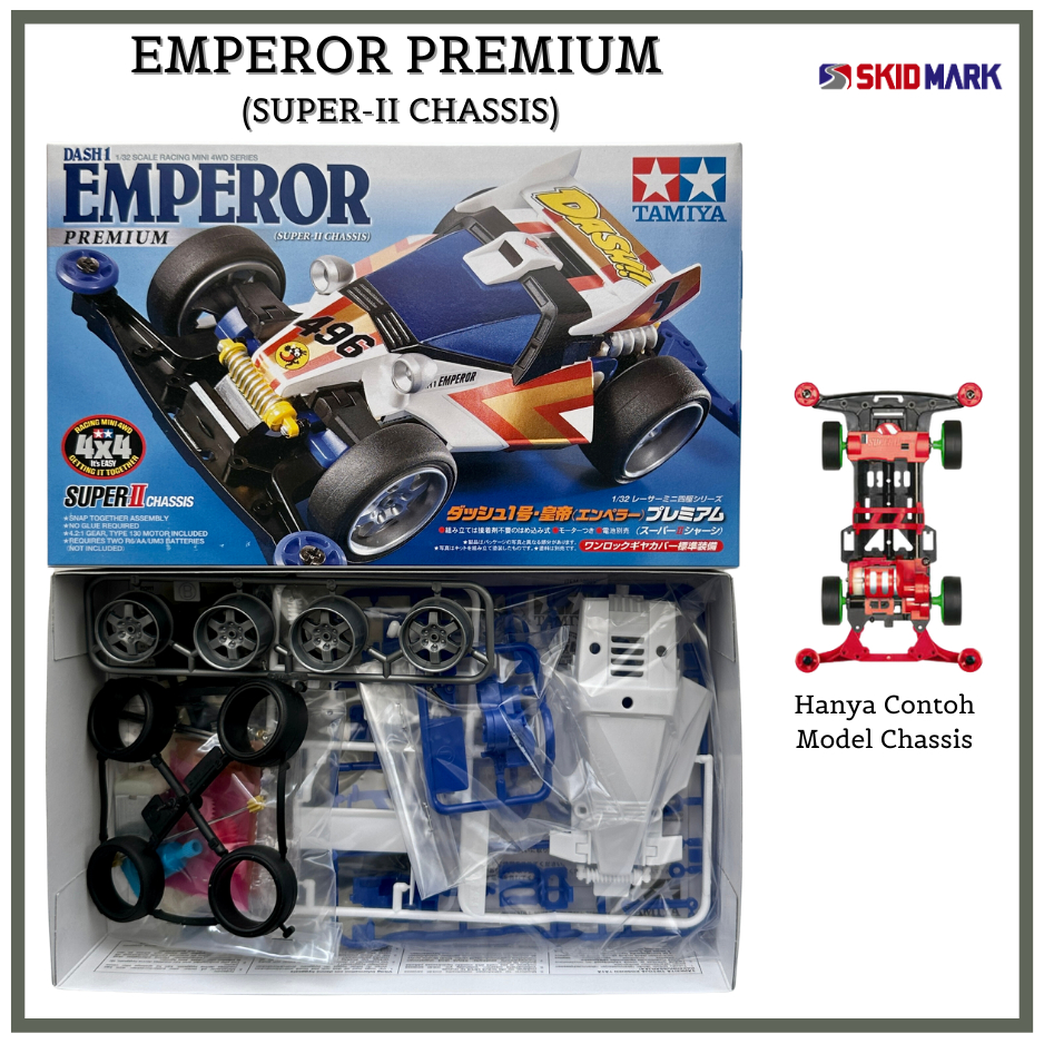 Jual Mobil Rakit Tamiya Mini 4WD - Emperor Premium Super II Chassis ...