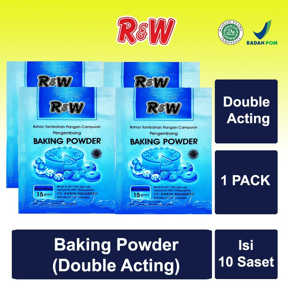 Jual Baking Powder 1sachet 15gr Pengembang Kue Rajawali R&W RW Biru ...