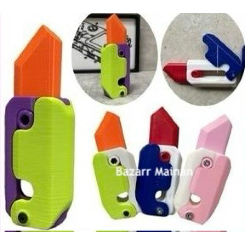 Jual Mainan Pisau Wortel 3D Plastik Gravitasi Dekompresi Dorong Mainan ...