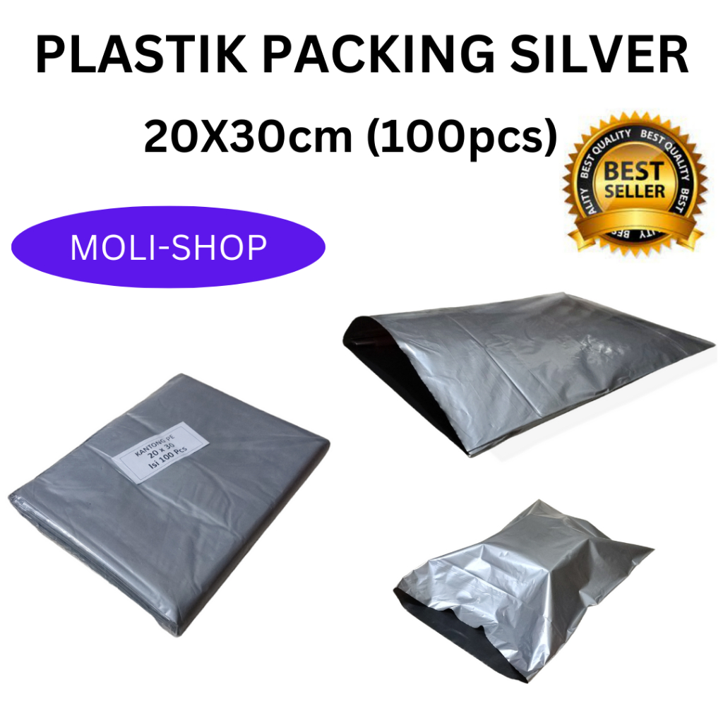 Jual Plastik Packing Silver uk 20x30, HD Packing, Kantong bungkus Paket, Plastik Packing Online ...