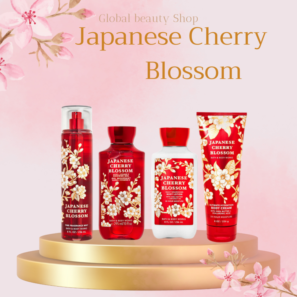 Jual JAPANESE CHERRY BLOSSOM - BBW ( Fragrance Mist - Body Lotion ...