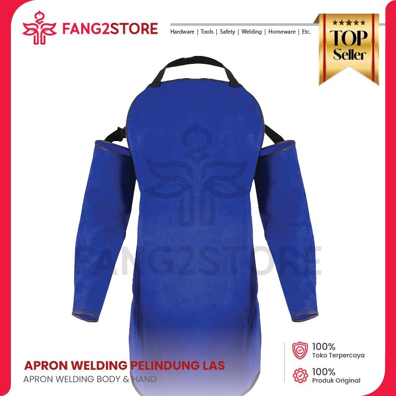Jual Apron Las Lengan Badan Set Safety Welding Pelindung Kulit Gosave ...