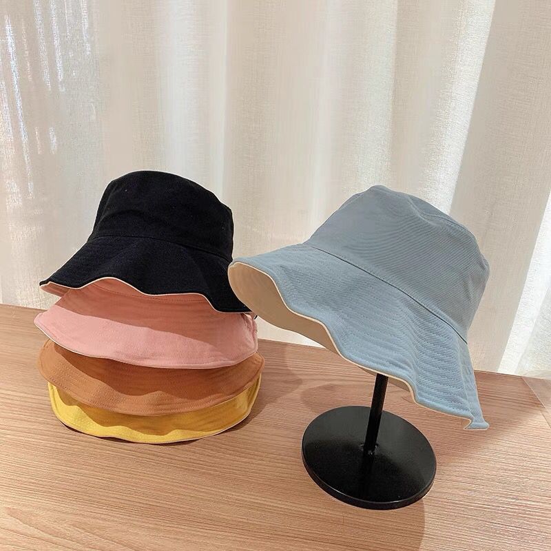 Jual Caliloops Topi Bucket Hat Denim Jeans Wanita Korea Premium Lebar ...