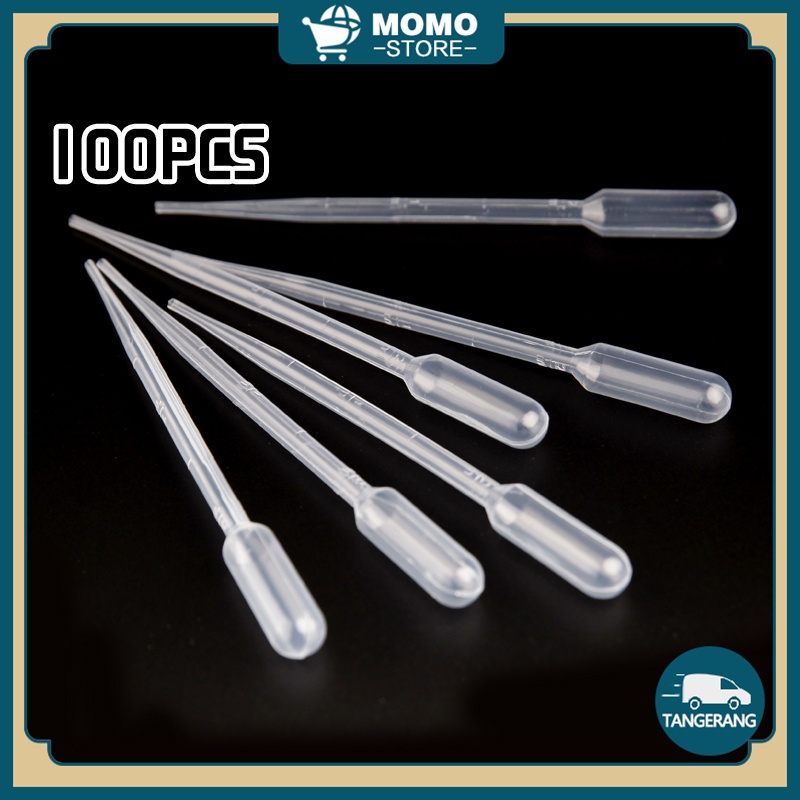Jual 100 Buah Pipet Plastik 2ml/3ml Pipet Tetes Laboratorium PE Pipet ...