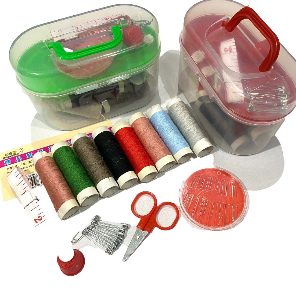 Jual (ALIZA)Jarum jahit Benang-Sewing Kit Box-Alat Set Jahit Isi 8 ...