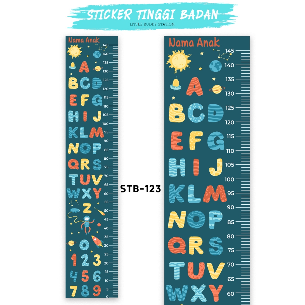 Jual Stiker Pengukur Tinggi Badan Anak SD Dinding Aesthetic - Custom ...