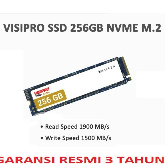 Jual SSD Visipro 256GB NVMe M.2 internal m2 m2nvme 256GB For laptop cpu ...