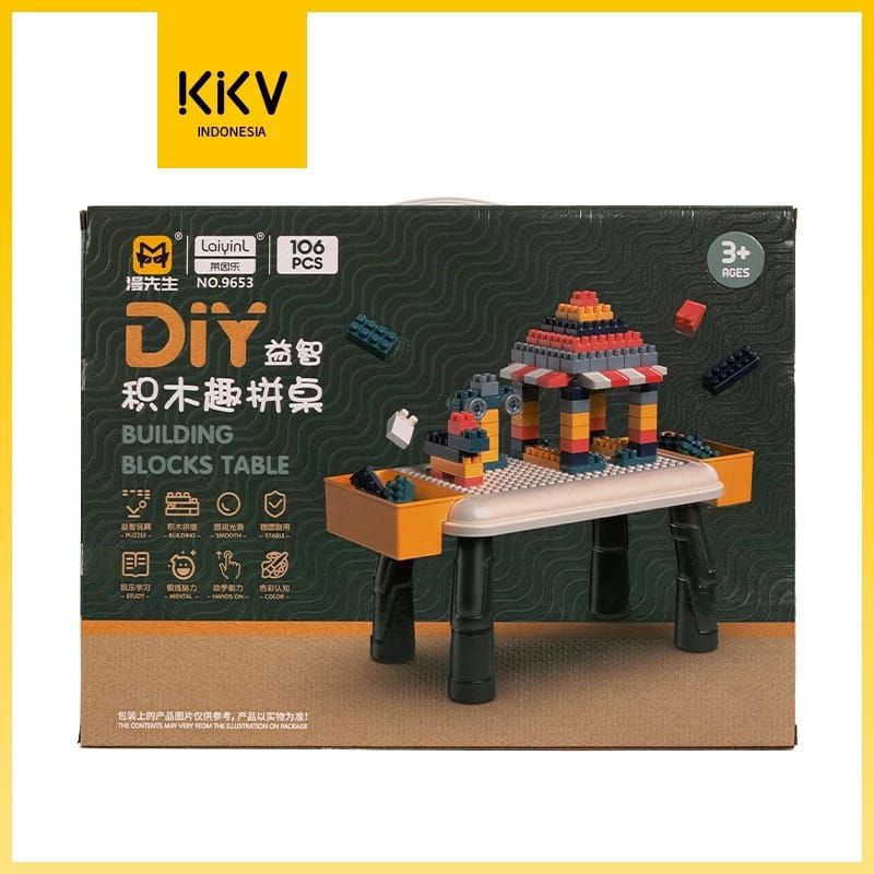 Jual KKV - Mr. Man Mainan Brick Balok Susun Meja Anak DIY 106 pcs Bahan ...