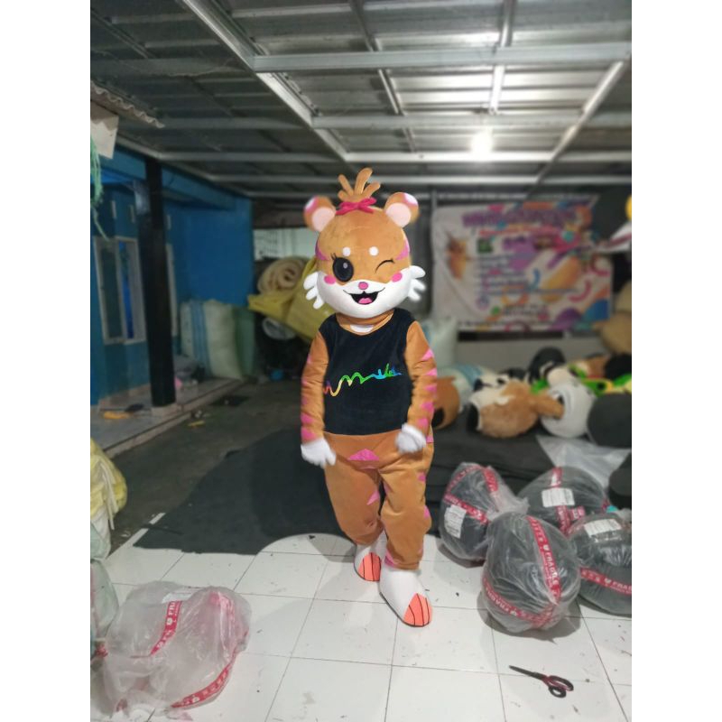 Jual Kostum badut kucing lucu gold | Shopee Indonesia