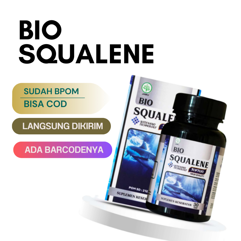 Jual Bio Squalene Softgel 100% Asli Shark Liver Oil Minyak Hati Ikan ...