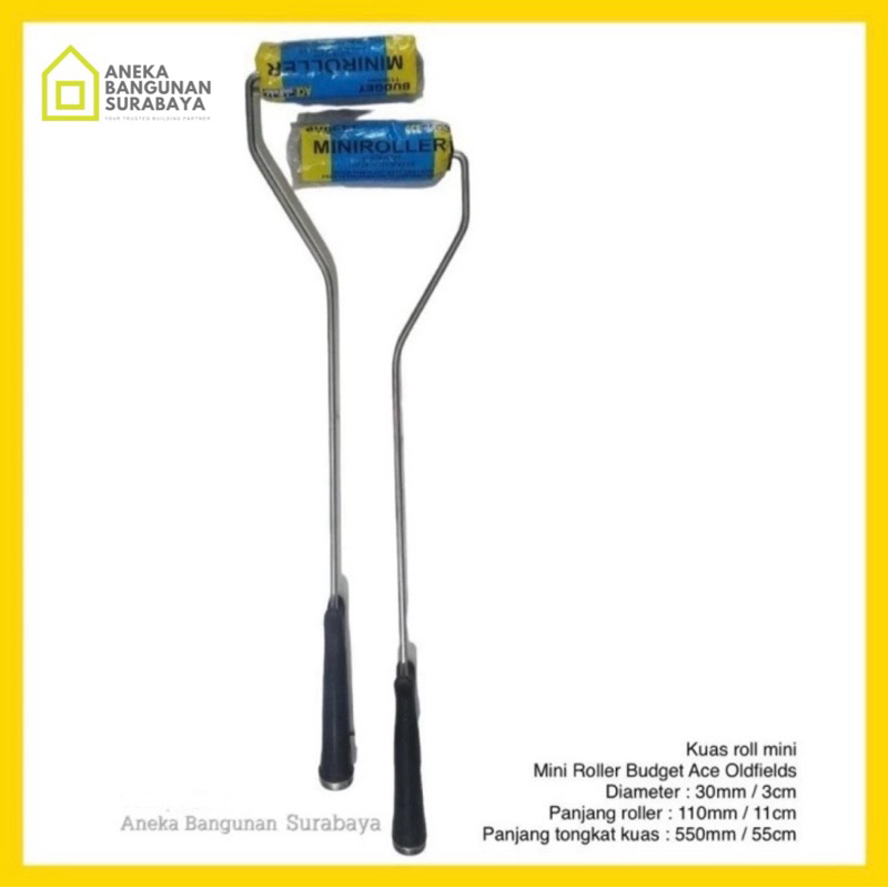 Jual Kuas roll KECIL merk Budget Ace Oldfields 110mm | refill | mini ...