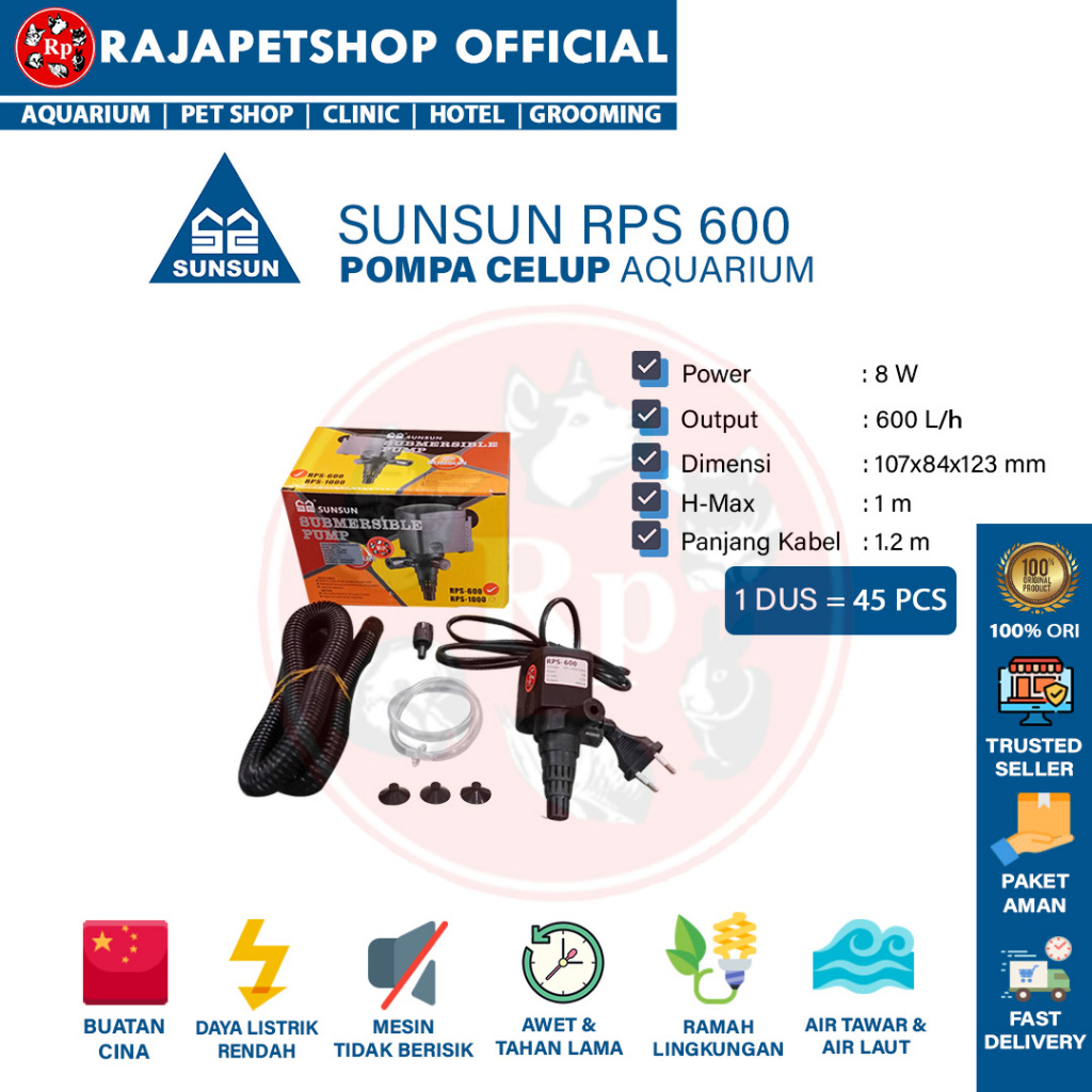 Jual ( POMPA AIR ) SUNSUN RPS 600 WATER PUMP CELUP AQUARIUM | Shopee ...