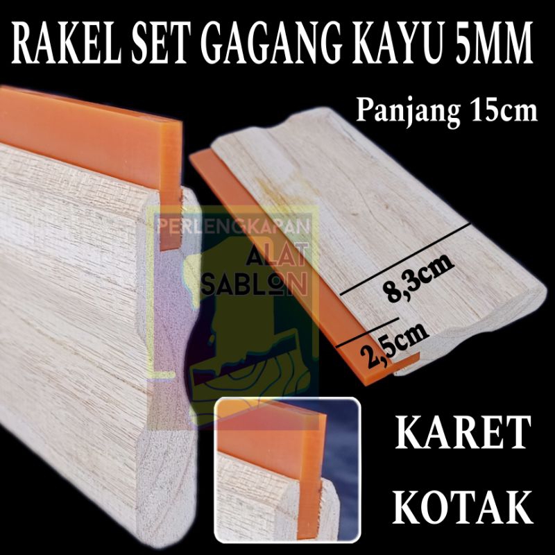 Jual RAKEL ORANGE KOTAK 5MM SET GAGANG KAYU P. 15CM | Shopee Indonesia