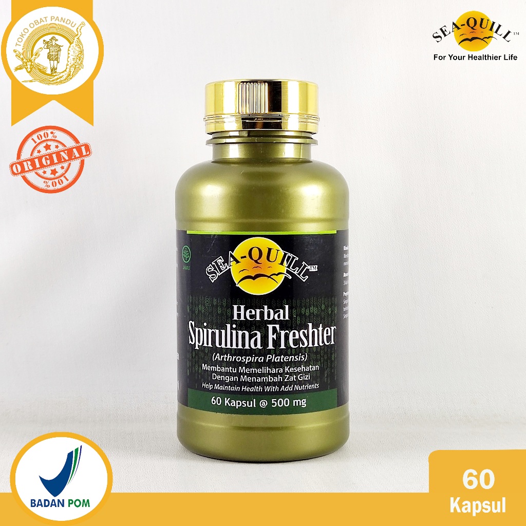 Jual SEA QUILL HERBAL SPIRULINA FRESHTER (60 KAPSUL) / SEAQUILL ...