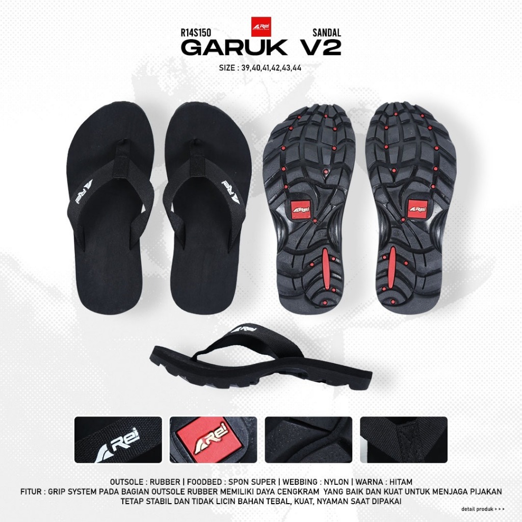 Jual Sandal Jepit Pria Garuk V2 Tali Polos Arei Outdoorgear | Shopee Indonesia