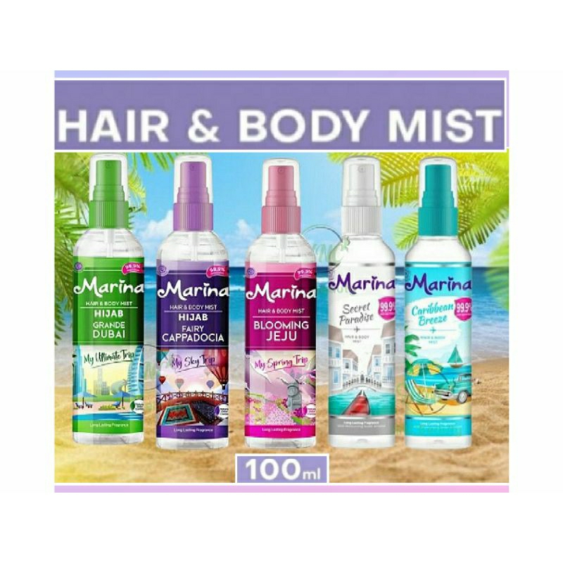 Jual Marina hair & body mist 100 ml/body mist marina 100ml | Shopee ...