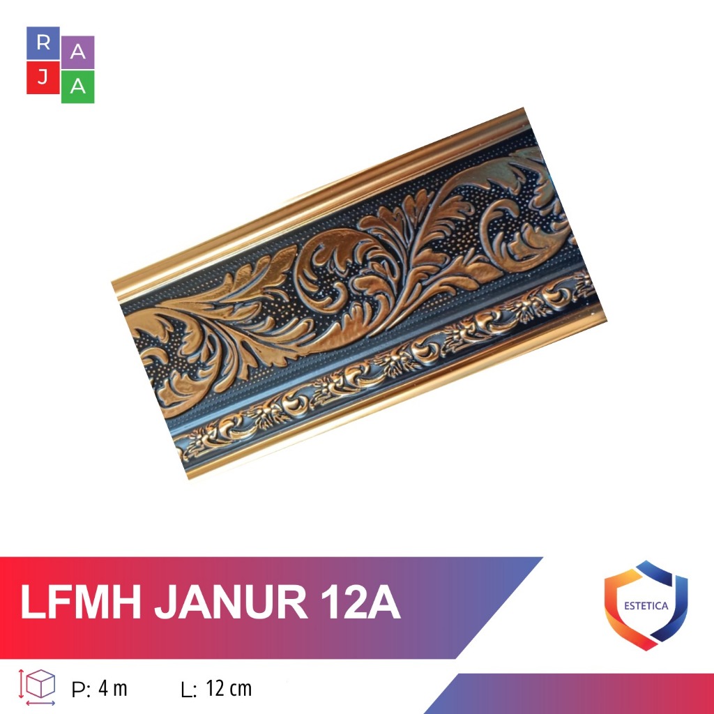 Jual Lis Untuk Plafon PVC Mewah / Lis Figura Lebar 12 cm Ukuran 400 cm ...