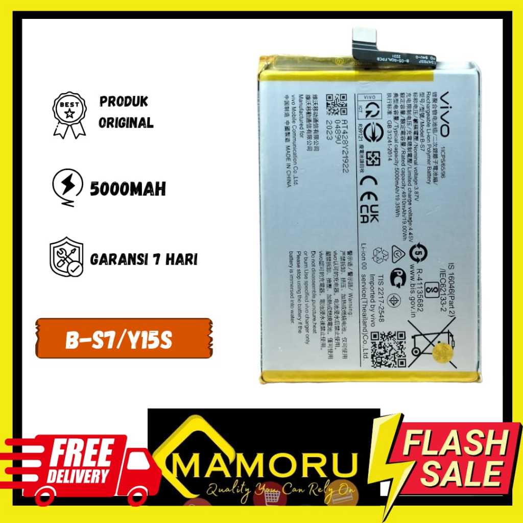 Jual BATERAI/BATTERY ORIGINAL VIVO Y15S / B-S7 | Shopee Indonesia