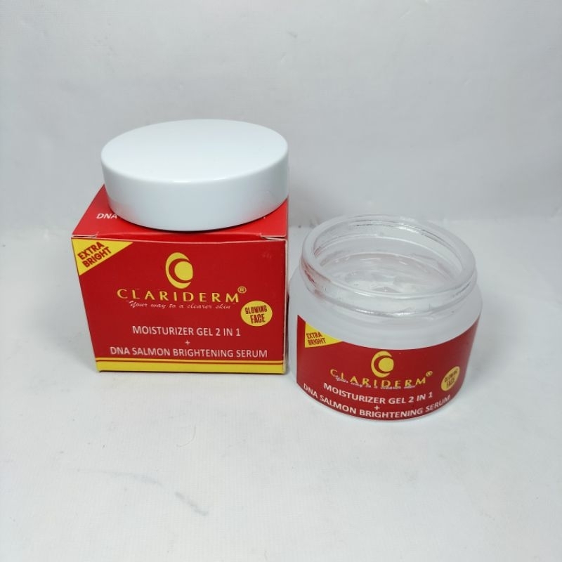 Jual Clariderm Gel Moisturizer 2in1(DNA Salmon Brightening Serum ...