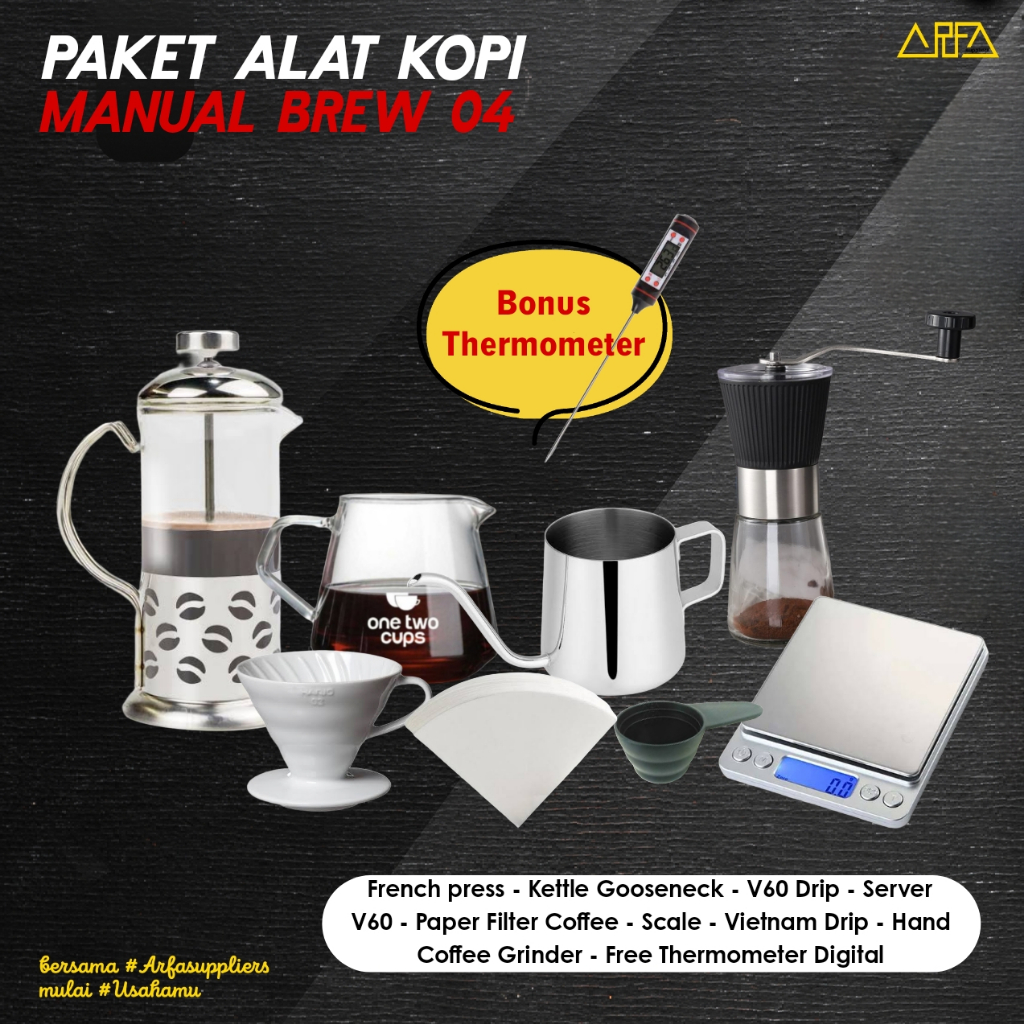 Jual Paket Alat Kopi Rumahan Manual V60 Hampers | Shopee Indonesia