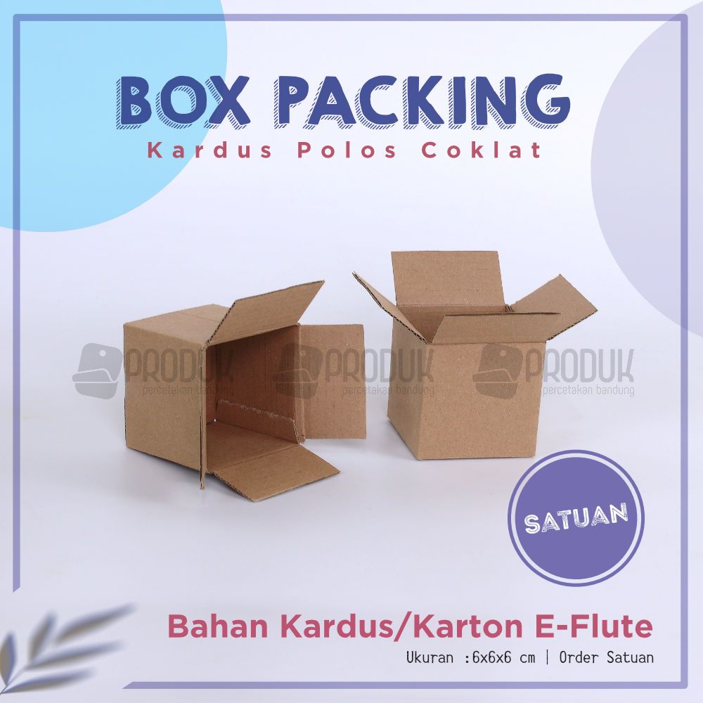 Jual BOX KARDUS Baru 6x6x6 cm DUS PACKING E-FLUTE | Kardus / Karton Box ...