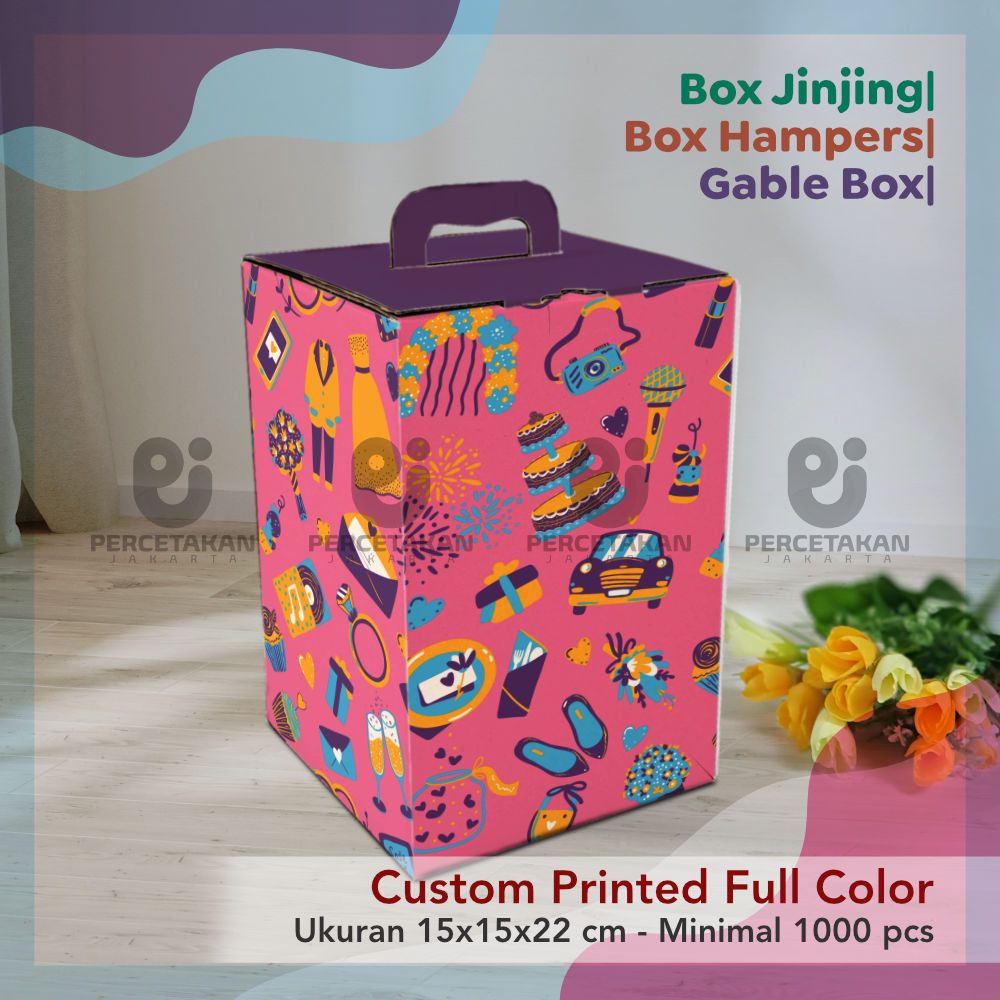 Jual Cetak Box Jinjing 15x15x22 cm FULL COLOR Free Custom Desain/Logo ...