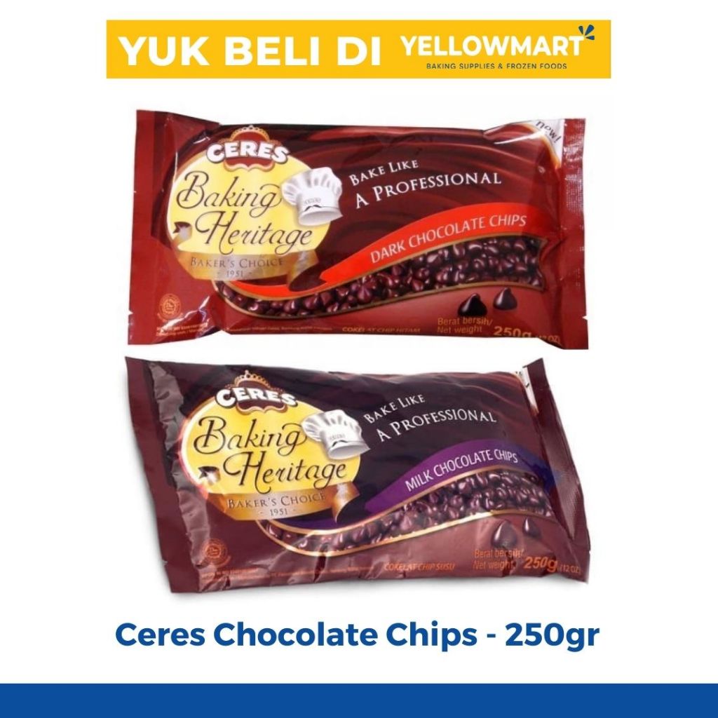Jual CERES CHOCO CHIPS BAKING HERITAGE - MILK & DARK | Shopee Indonesia
