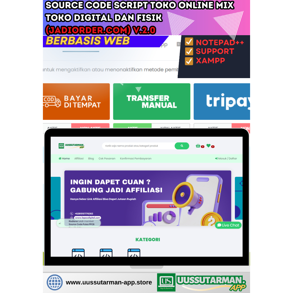 Jual Source Code Script Toko Online Mix Toko Digital dan Fisik jadi ...