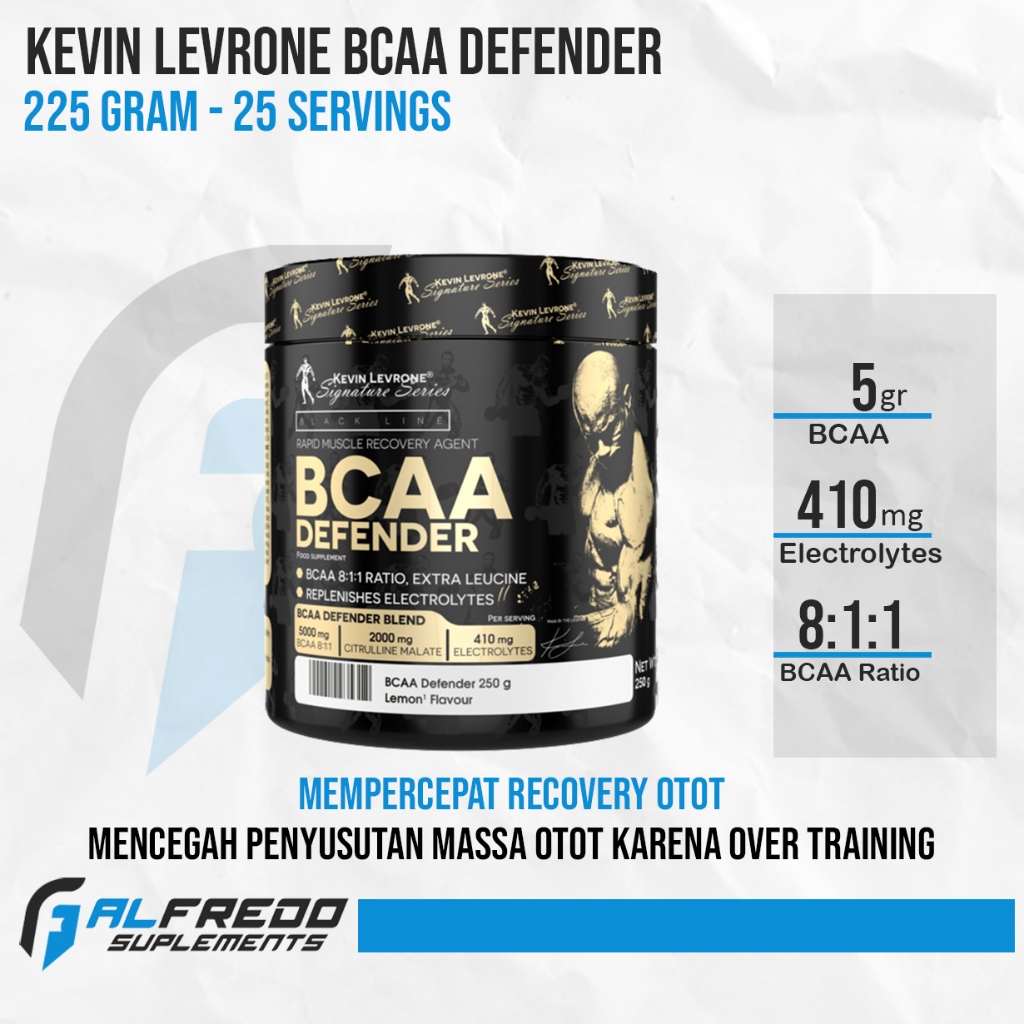 Jual Kevin Levrone Black BCAA Defender 250 Gram 30 Servings | Shopee ...