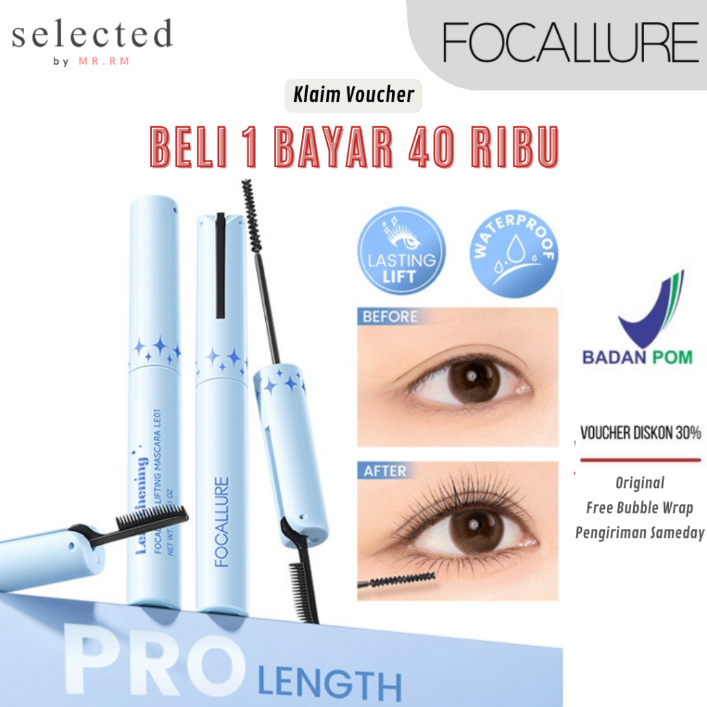 Jual FOCALLURE ultrafine Mascara LENGTHENING Curl Eyelash Waterproof ...