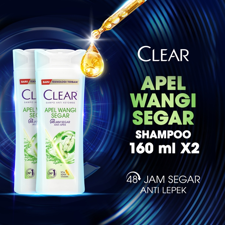 Jual Clear Shampo Superfresh Apple 160ML - TwinPack | Shopee Indonesia