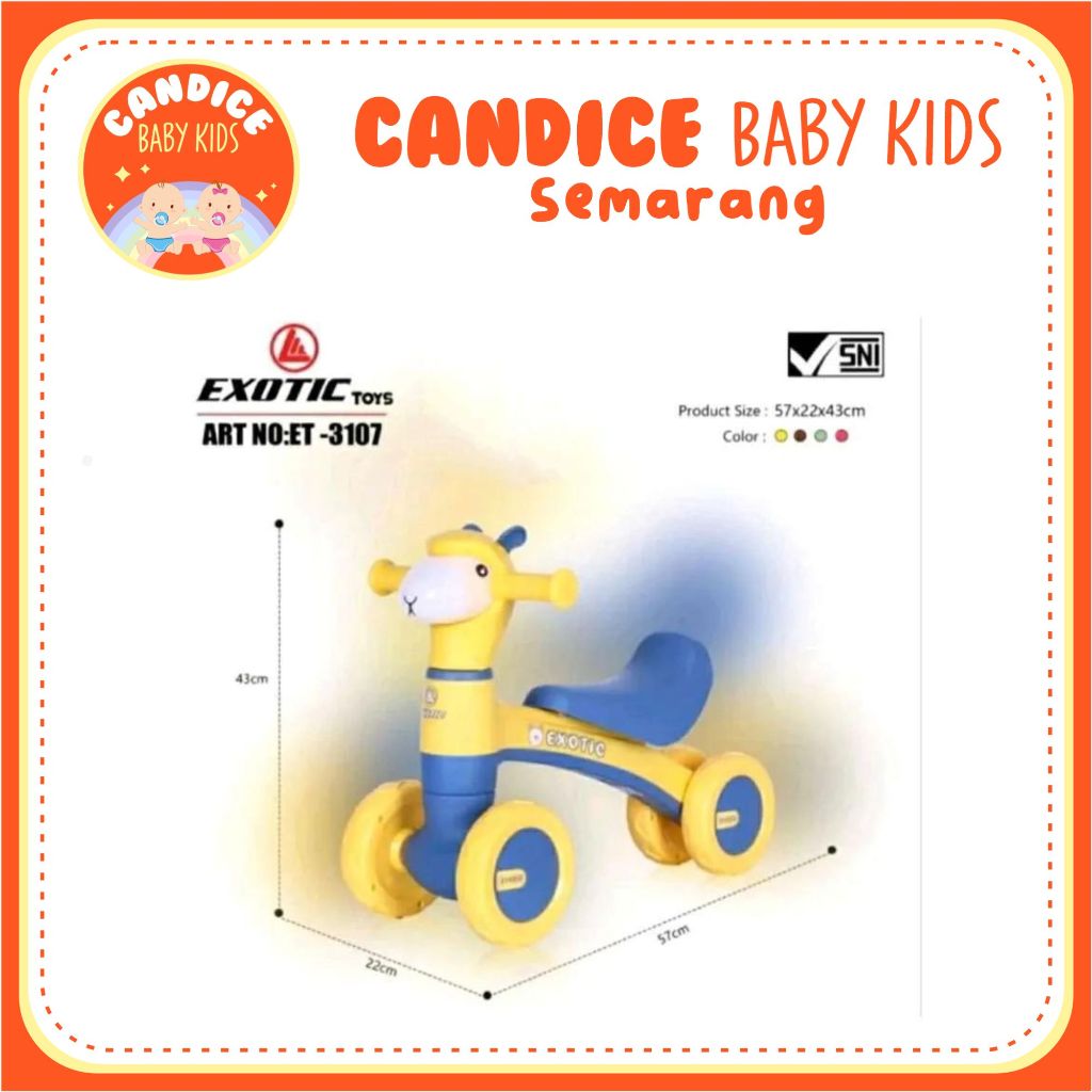 Jual SEPEDA ANAK BALANCE BIKE EXOTIC ET-3107 MUSIC LIGHTING | Shopee ...