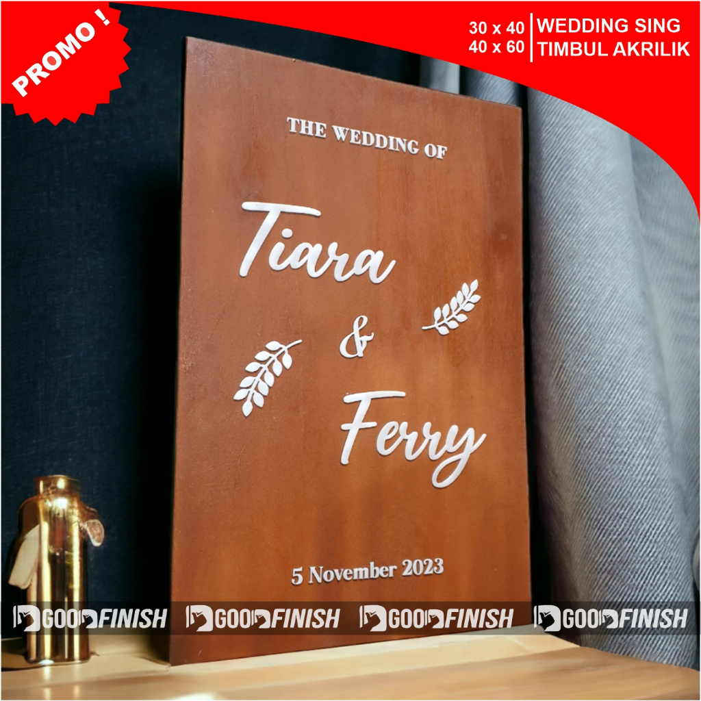 Jual Wedding Sign Timbul Akrilik | Custom | 2 Hari Jadi | Bebas Design ...