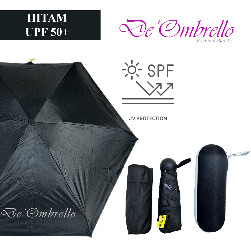 Jual (544)Payung Lipat 5 UV-Anti Polos Warna + Kotak /Payung Lipat Mini / Payung Saku Portable ...