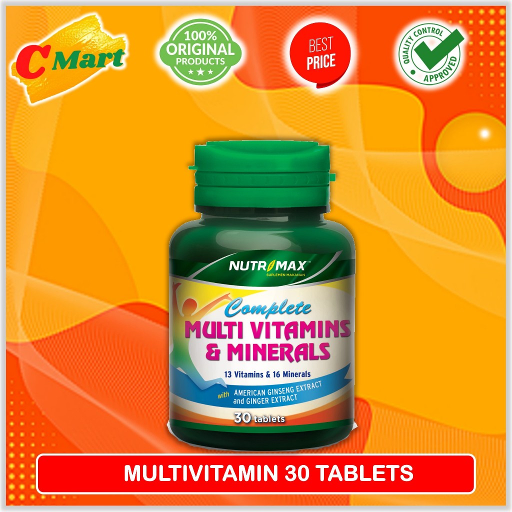 Jual Nutrimax Complete Multivitamins & Minerals Isi 30 Tablet-Vitamin Antioksidan Daya Tahan ...