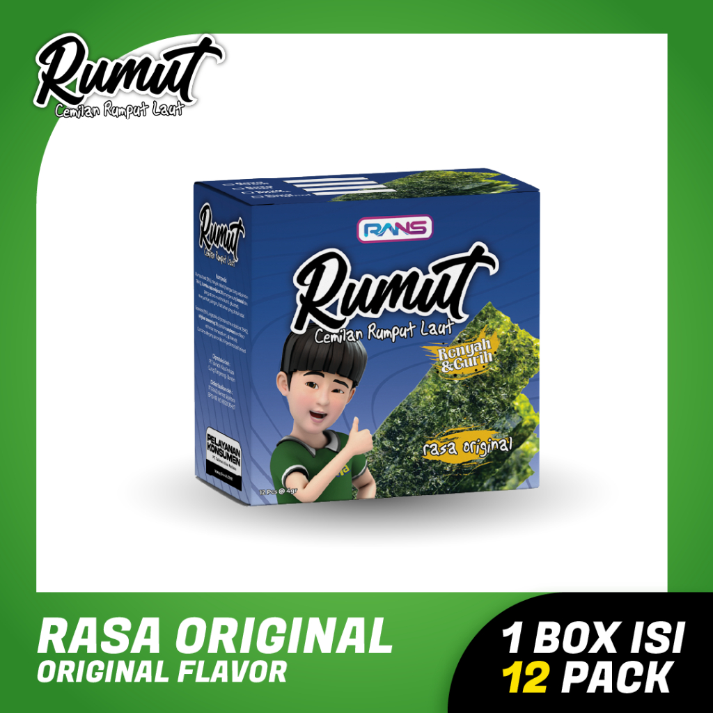 Jual Rumut Goreng Rasa Original 4gr - Rumput Laut Goreng Praktis Rendah ...