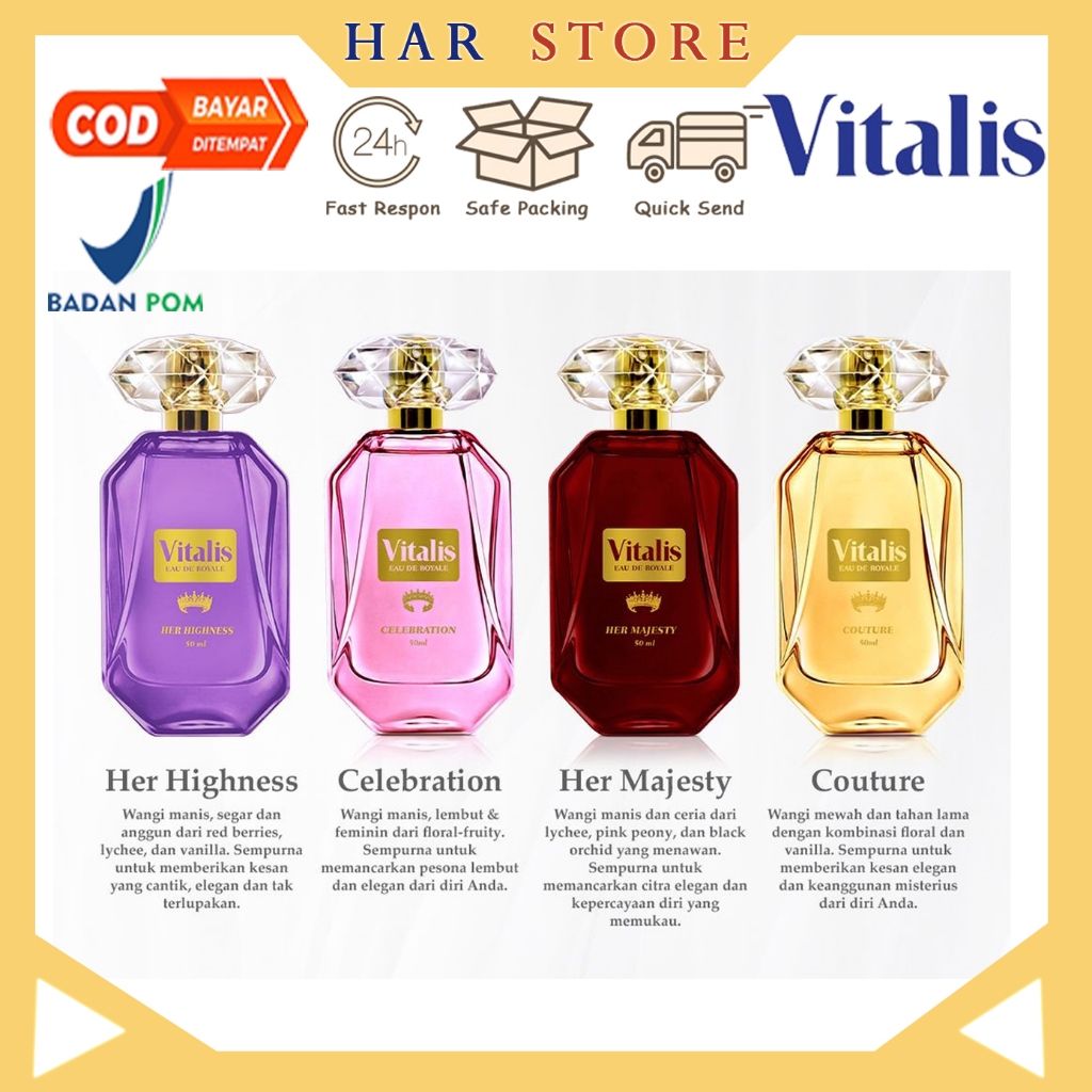 Jual Vitalis Eau De Royale 50ml - Parfum Wanita / Pria Long Lasting ...