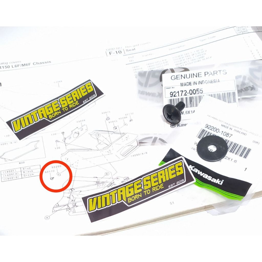 Jual Baut Body Ninja R SS Original Kawasaki 92172-0055 RING 92200-1087 ...