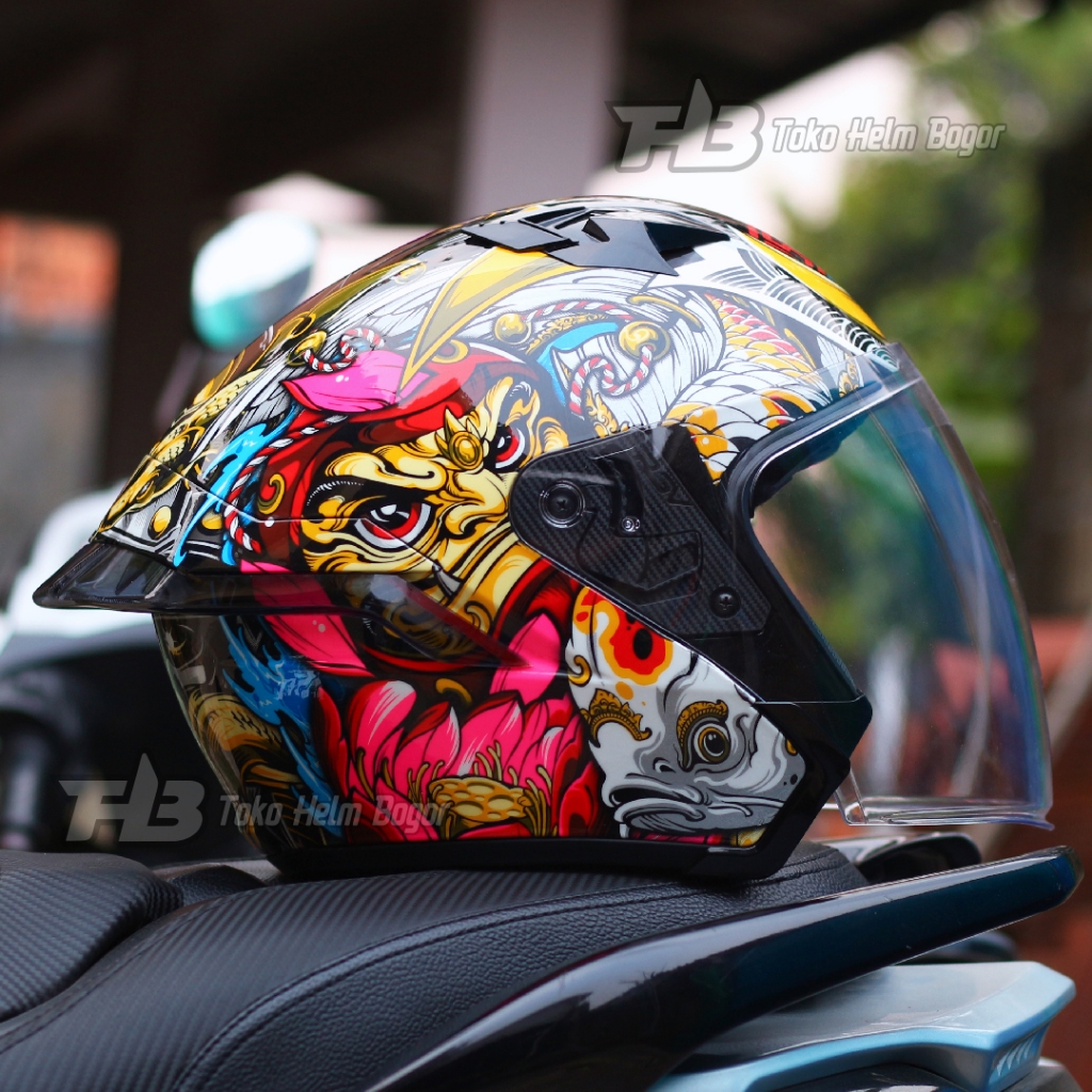 Jual RSV HELM SV300 | DEMON SAMURAI | VISOR CLEAR SPOILER 3D SMOKE ...