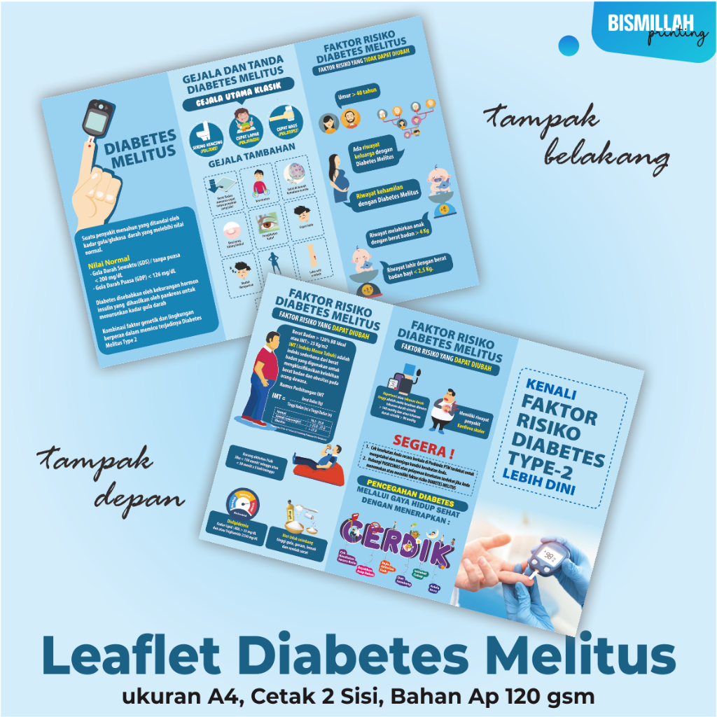 Jual Brosur Kesehatan Diabetes Militus leaflet diabetes | Shopee Indonesia