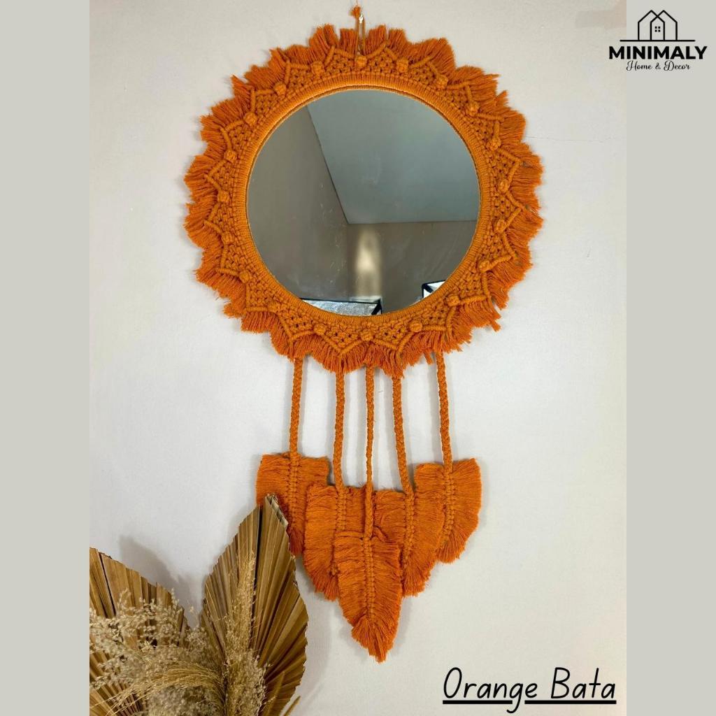 Jual MINIMALY04 Cermin Macrame Rumbai (DIAMETER 50CM) Kaca Cermin ...