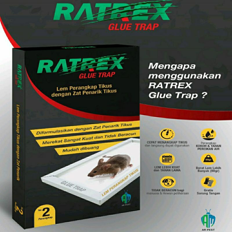 Jual Ratrex Glue Trap Lem Perangkap Tikus Lem Papan Ampuh Super Lengket ...