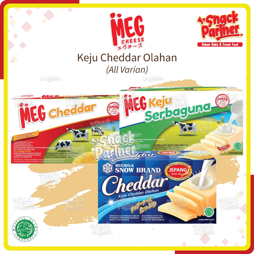 Jual MEG CHEESE 160 / 170 GR - Keju Cheddar Olahan Serbaguna Megmilk ...