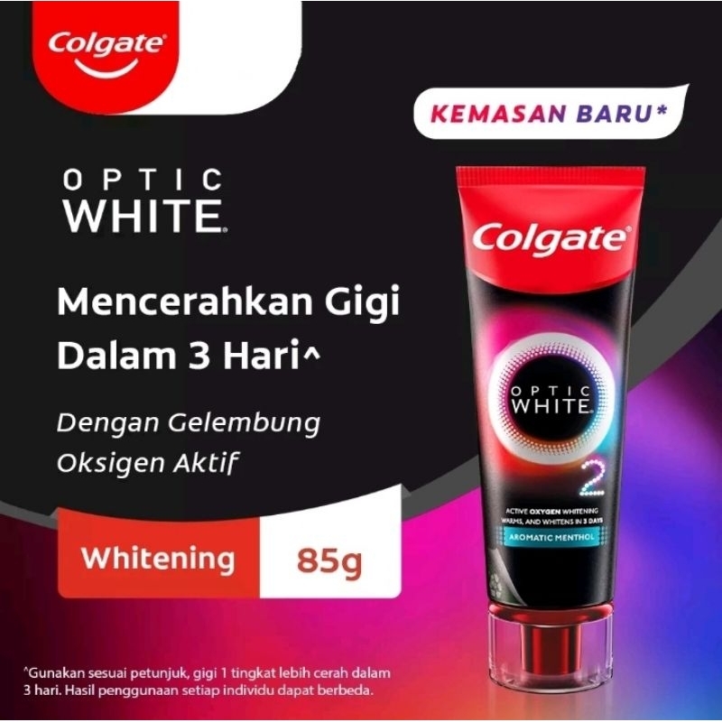 Jual Colgate Optic White O2 Aromatic Menthol 85g - Pasta Gigi Pemutih ...